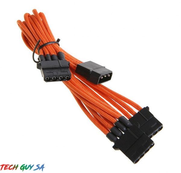 Bitfenix Molex to 3 molex extension – Orange - End of Life - Tech Guy SA