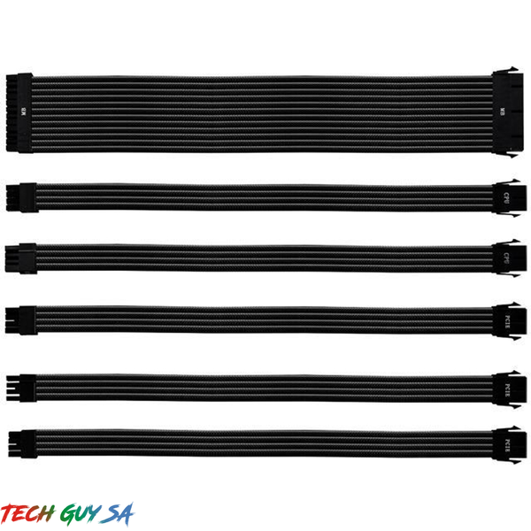 Cooler Master SLEEVED EXTENSION CABLE KIT - BLACK - End of Life - Tech ...