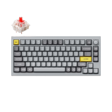 Keychron Q1 Silver Grey Fully Assembled Knob QMK Custom Mechanical 84 ...