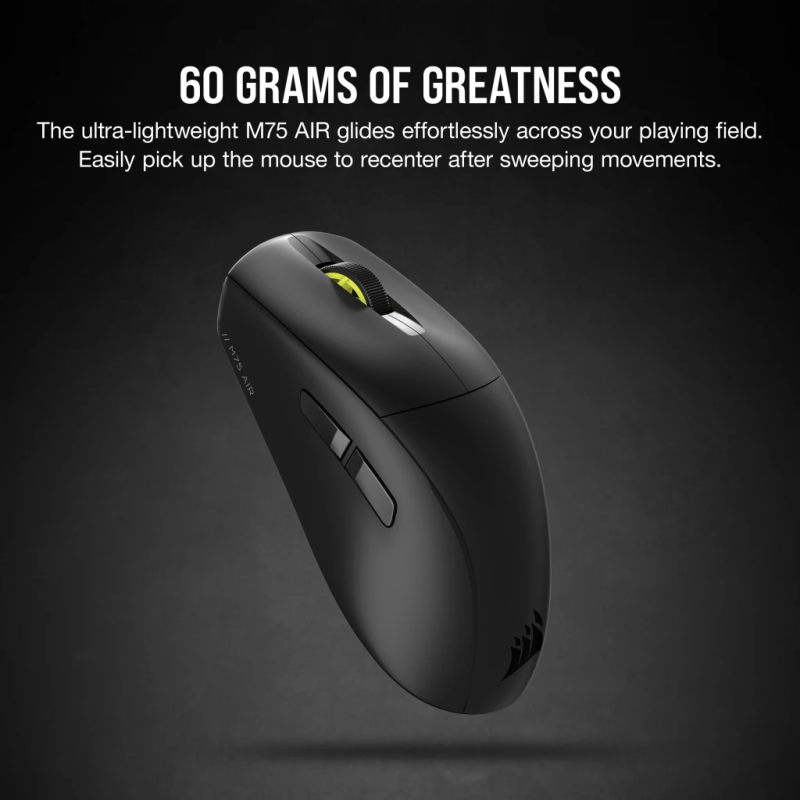 Corsair M75 AIR WIRELESS Ultra-Lightweight Gaming Mouse – Black (AP ...